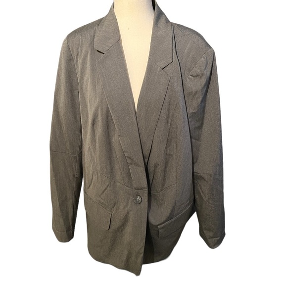 Worthington | Jackets & Coats | Xl Extra Large Gray Jacket Blazer Work ...